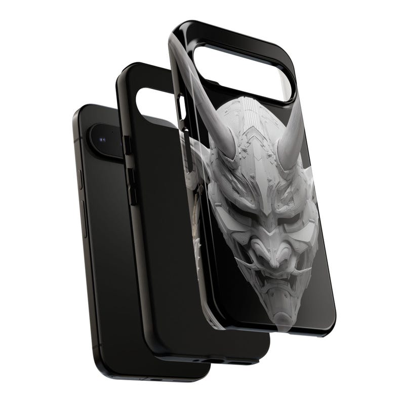 Pale White Japan Oni Mask Phone Case - Lifetime Warranty - Etsy México