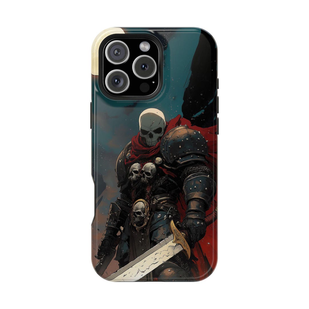 Skull King Armor Skeleton Warrior Knight Phone Case for Iphone, Galaxy ...