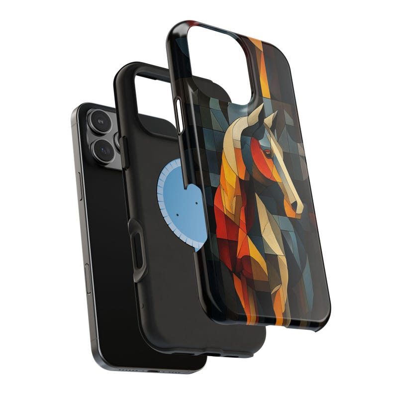 Phone Ink Case: iPhone | Galaxy | Pixel - Cubist Horse Geometric Shapes ...
