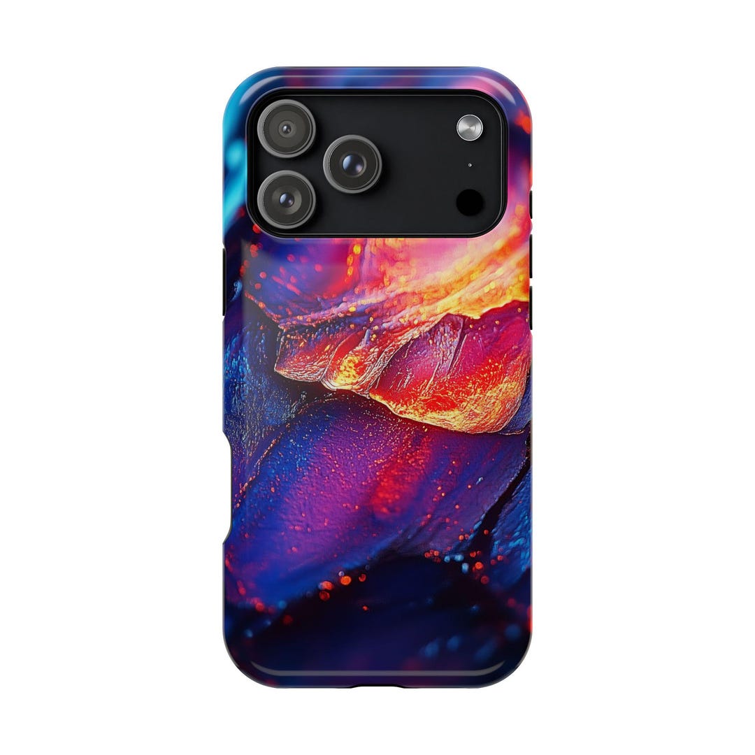 Iphone, Galaxy, Pixel - Iridescent Gemstone Glass Rock Neon Glow Phone ...