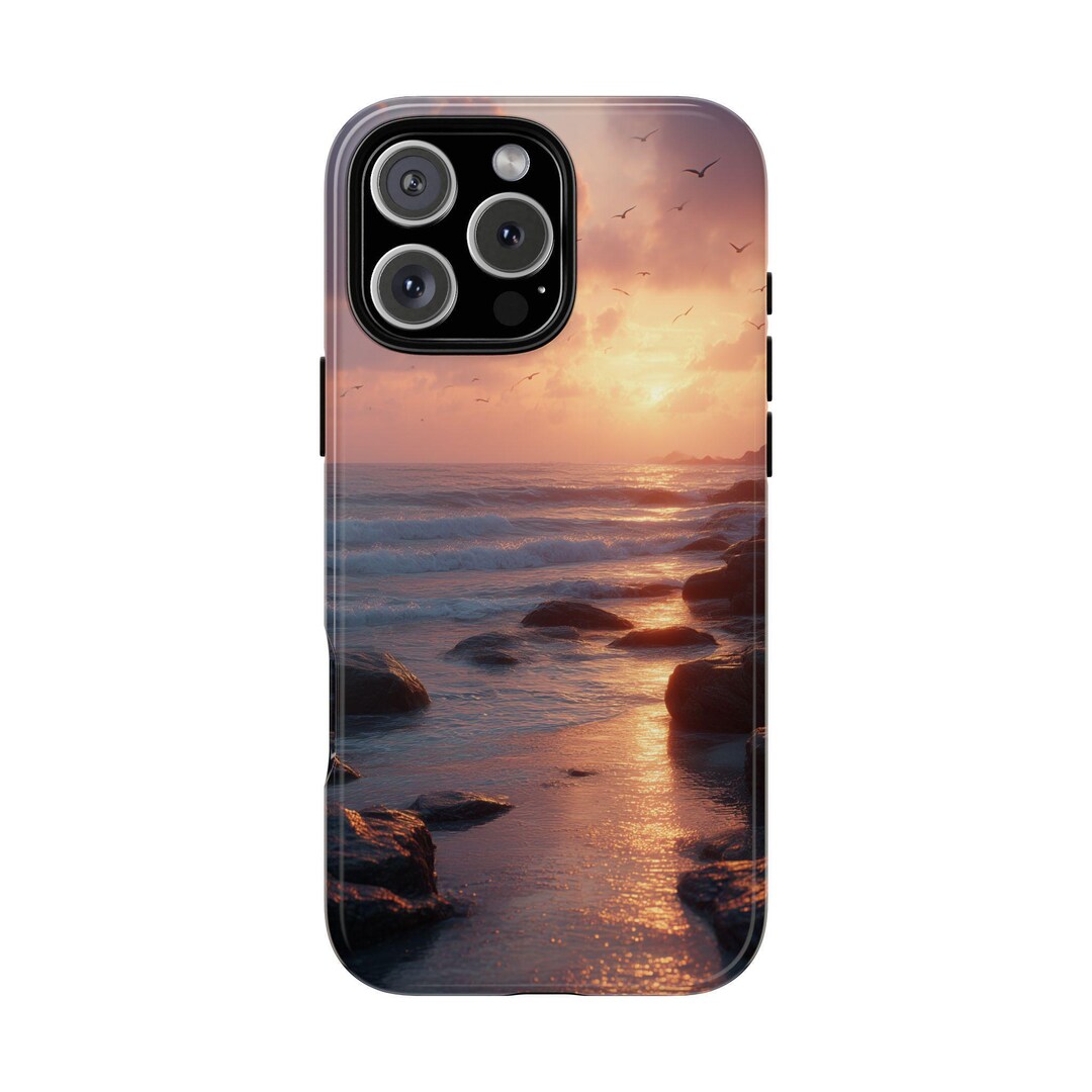 Coastal Beach Shore Ocean Sunset - Phone Case for iPhone 17 16 16e 15 ...