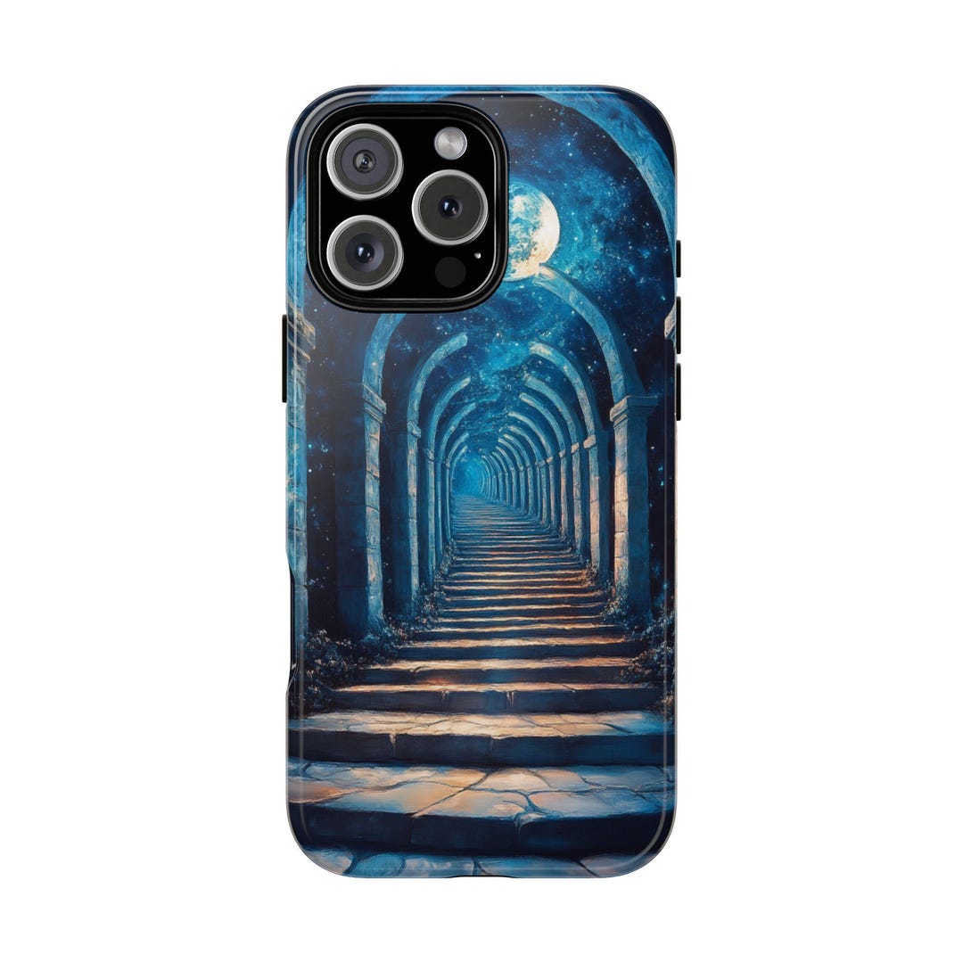 Moon Stairway Lunar Stars Pathway Tough Phone Case | Wireless Charging ...