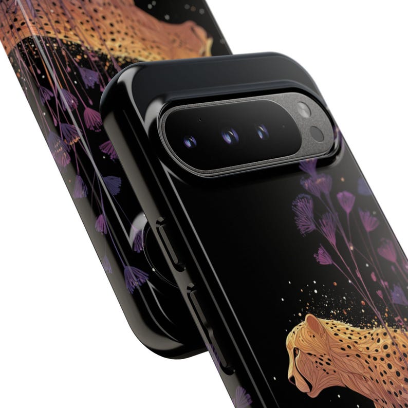 Cheetah Violet Flowers Phone Case: Iphone, Galaxy, Pixel - Lifetime ...