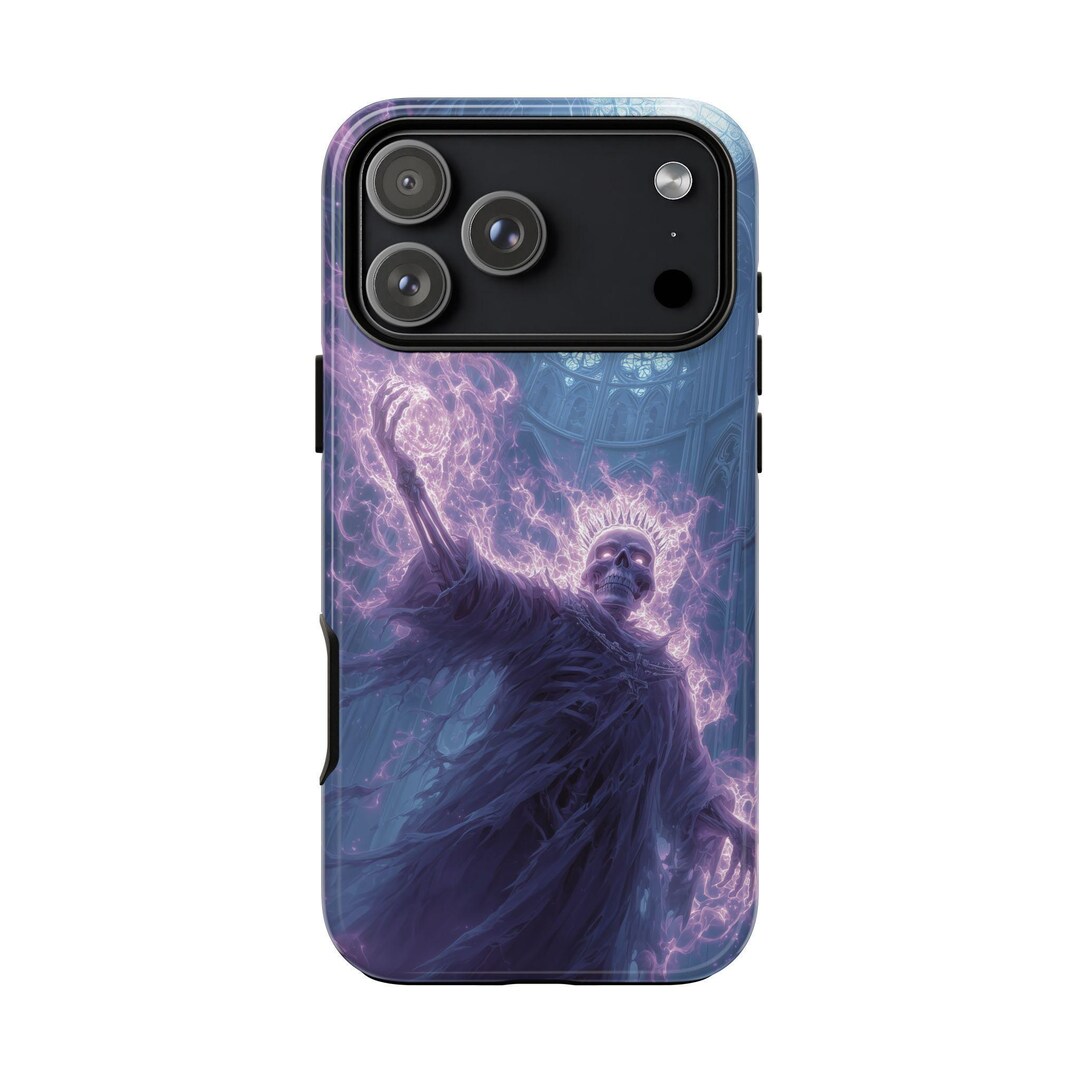 Purple Lich Skeleton Spellcaster Phone Case for iPhone 17e 17 16e 16 14 ...