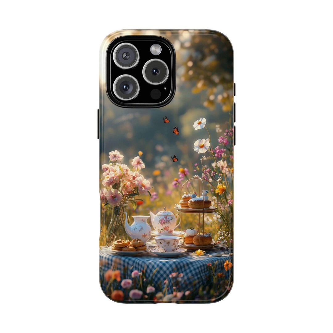 Cottagecore Picnic Tea Pastries Wildflowers Phone Case - Lifetime ...