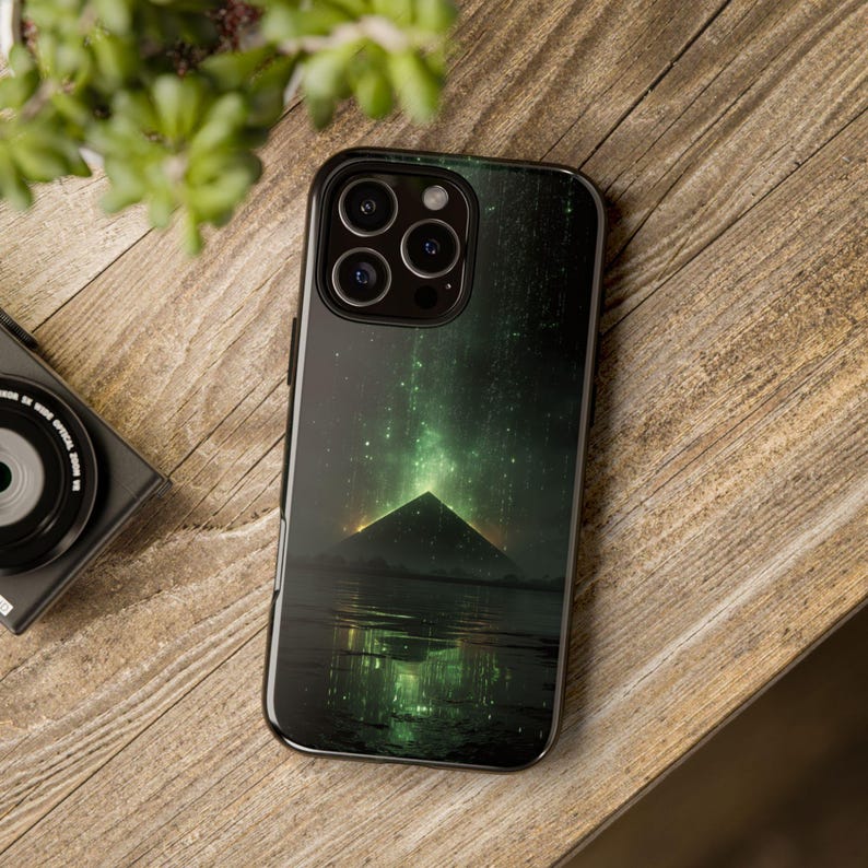 Pyramid Matrix Green Code Glow Custom Cover Phone Case: iPhone ...