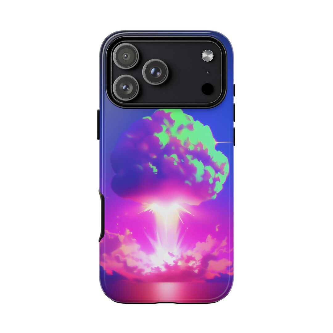 Nuclear Explosion Neon Pink Iridescent Grain Phone Case - Lifetime ...