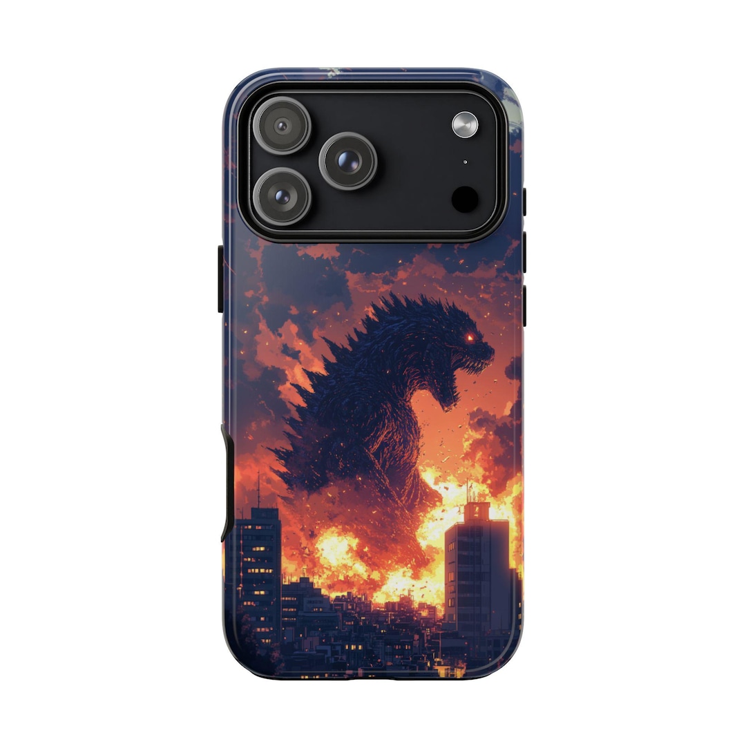 Kaiju Monster Fiery Buildings City Attack Phone Case - Lifetime ...