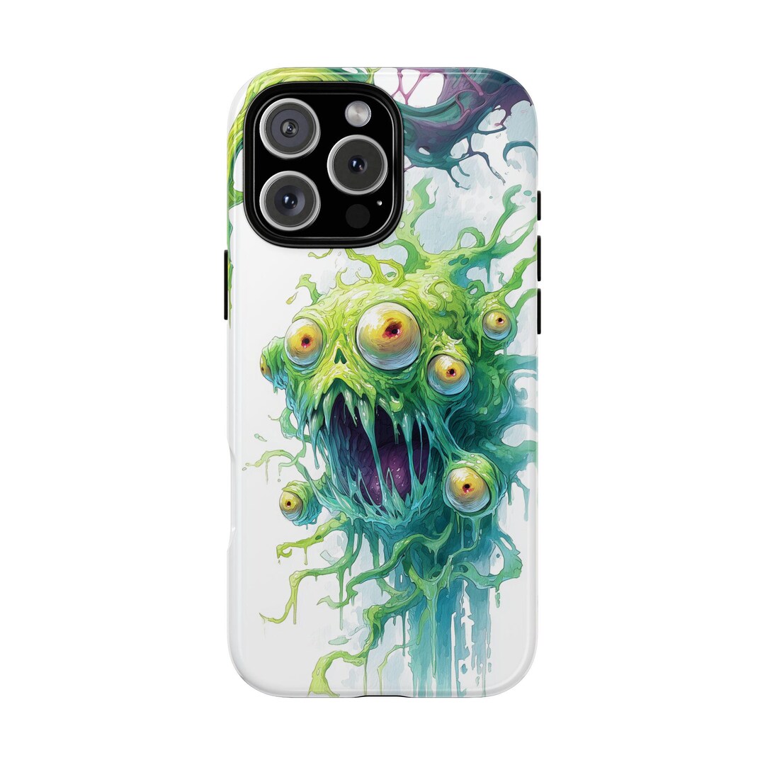 Lifetime Warranty - Green Horror Eyes Nightmare Eyeballs Glow Phone ...