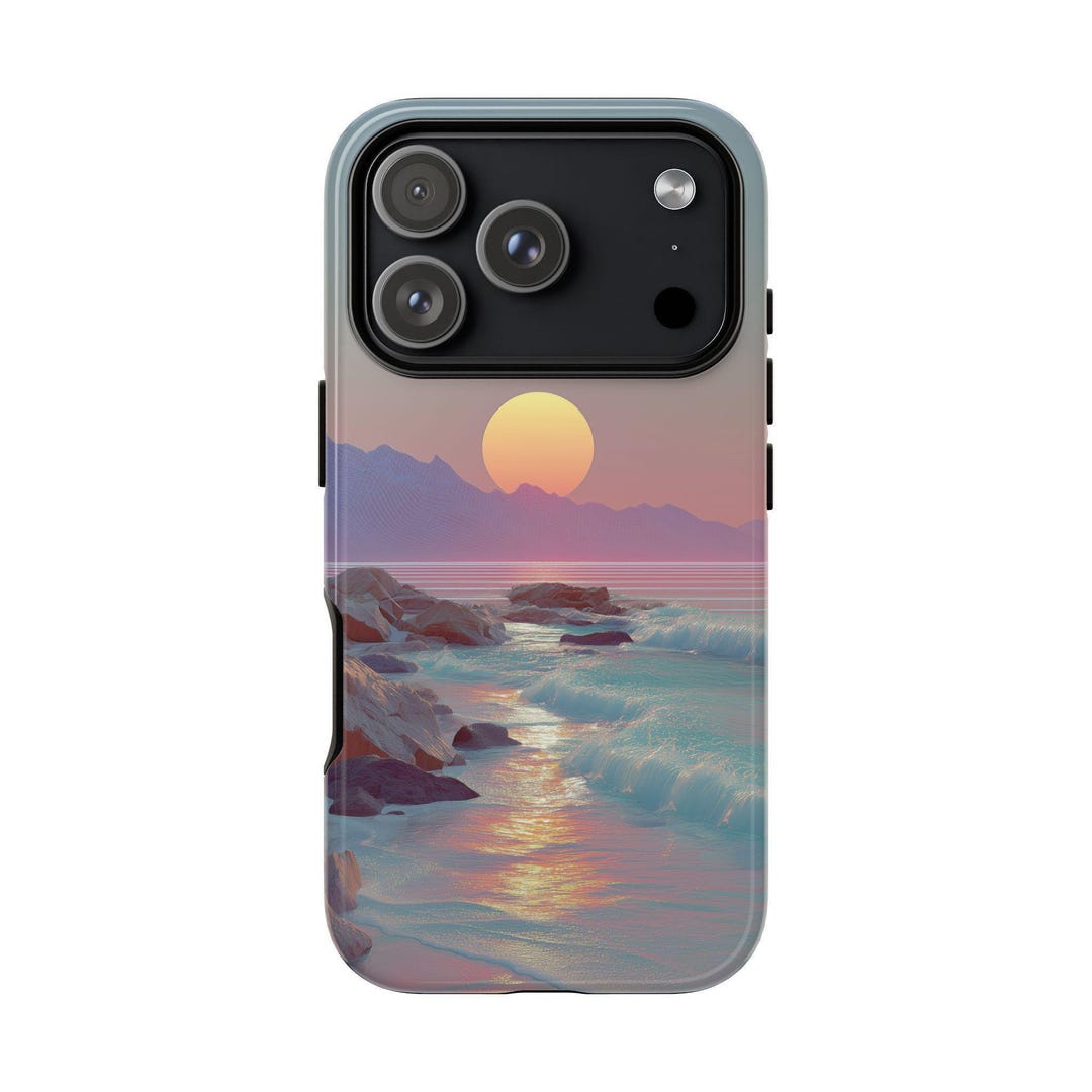 Pastel Vaporware Pink Teal Beach Sunset Case: Iphone, Samsung Galaxy ...