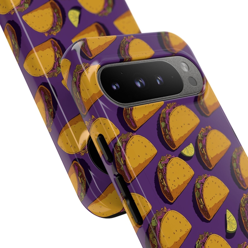 Taco Pattern Purple Background Phone Case - Etsy