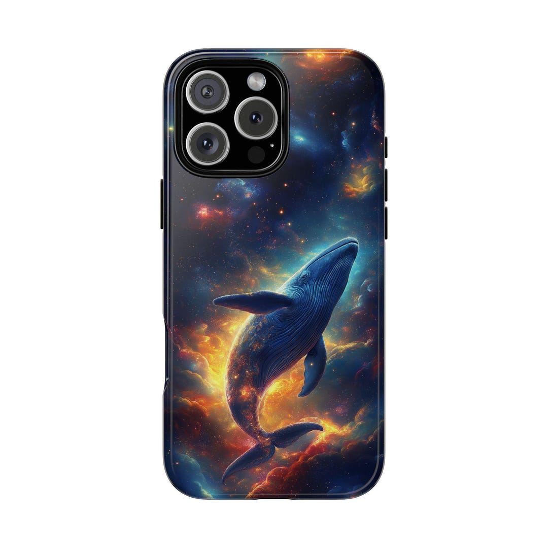 Giant Humpback Whale Nebula Cosmos Phone Case for iPhone 16 15 14 13 12 ...