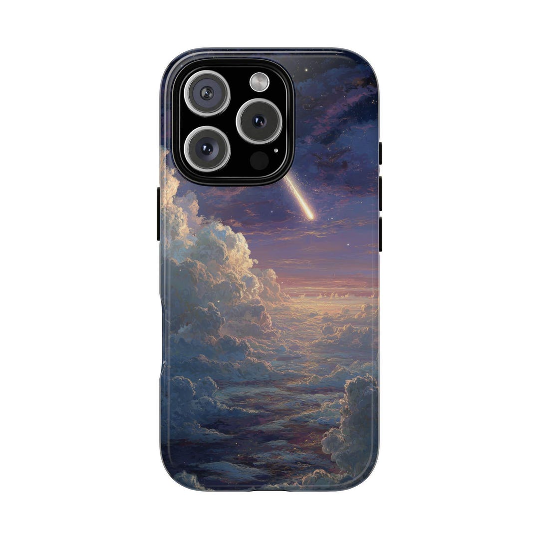 Iphone, Galaxy, Pixel - Comet Trail Vibrant Purple Clouds Phone Case ...