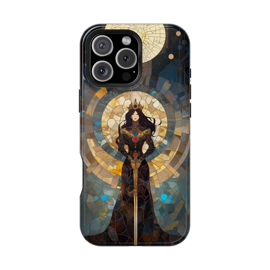 Regal Medieval Queen Stained Glass Phone Case for Iphone, Galaxy, Pixel ...
