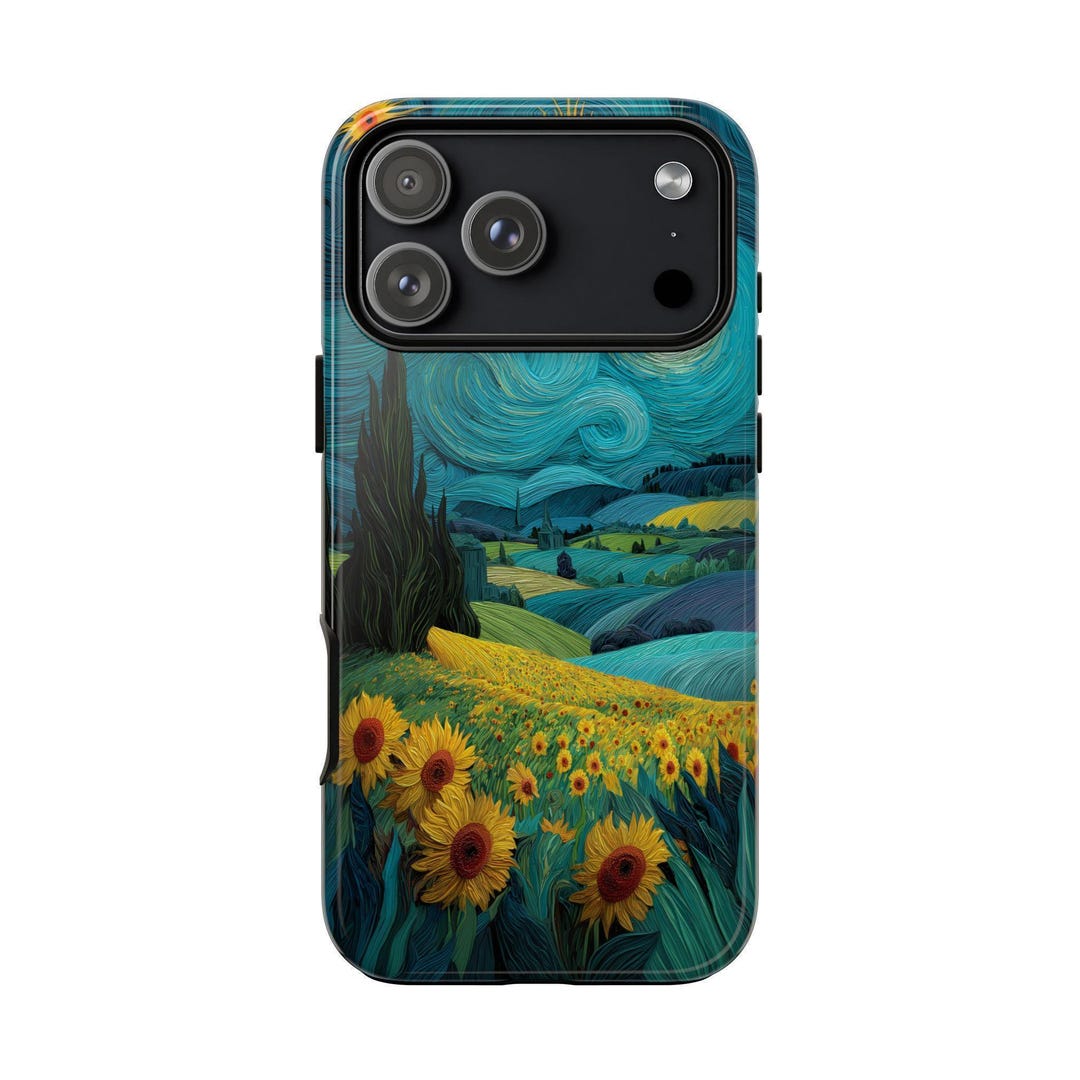 Sunflowers Under Starry Night Sky Phone Case: Iphone, Galaxy, Pixel ...