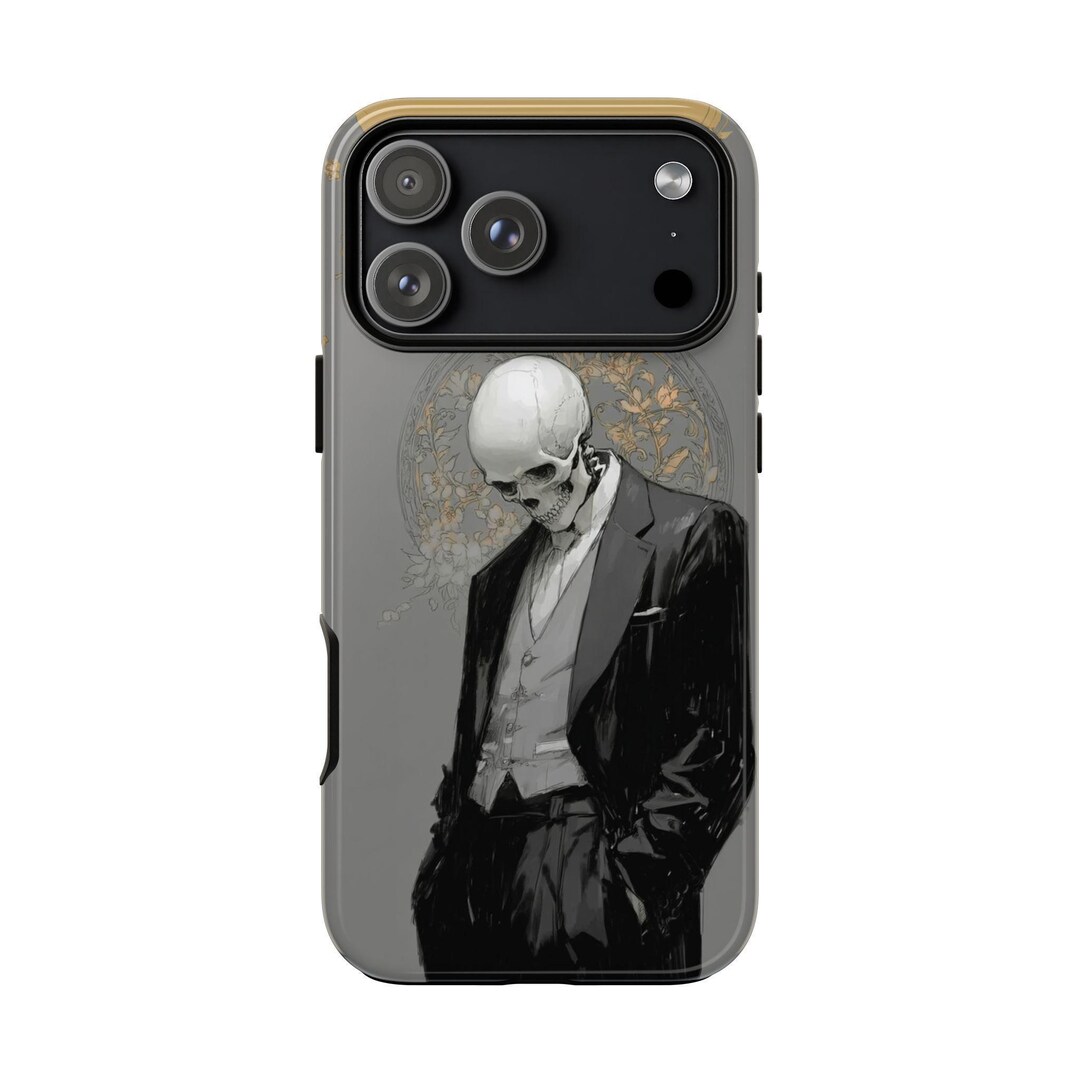 Skeleton Vintage Suit Monochrome Phone Case | Custom Made Cover ...