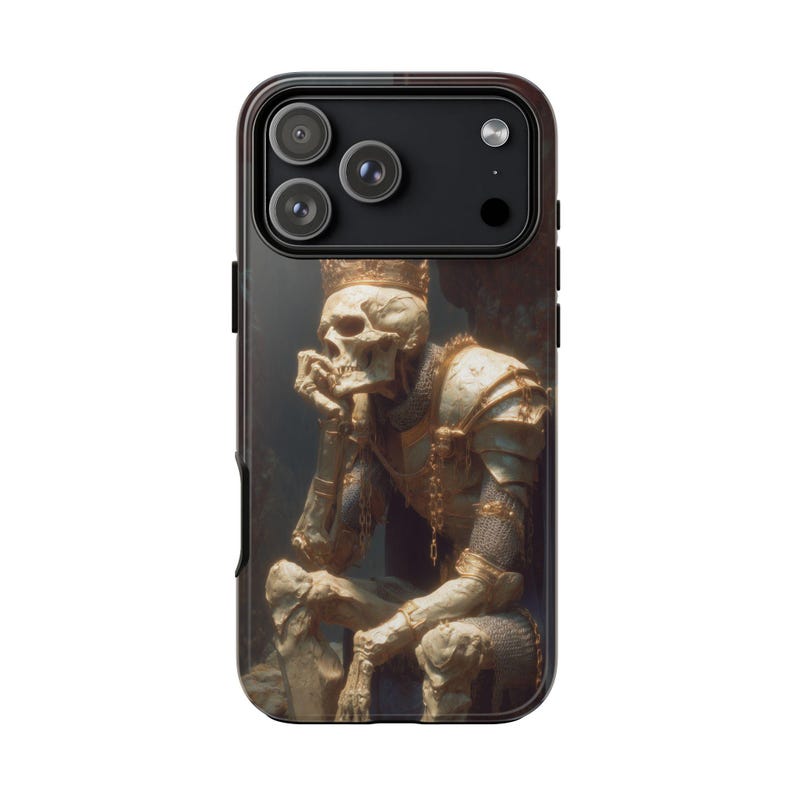 Phone Ink Case for Iphone/galaxy/pixel - Cursed King Gold and Bone ...