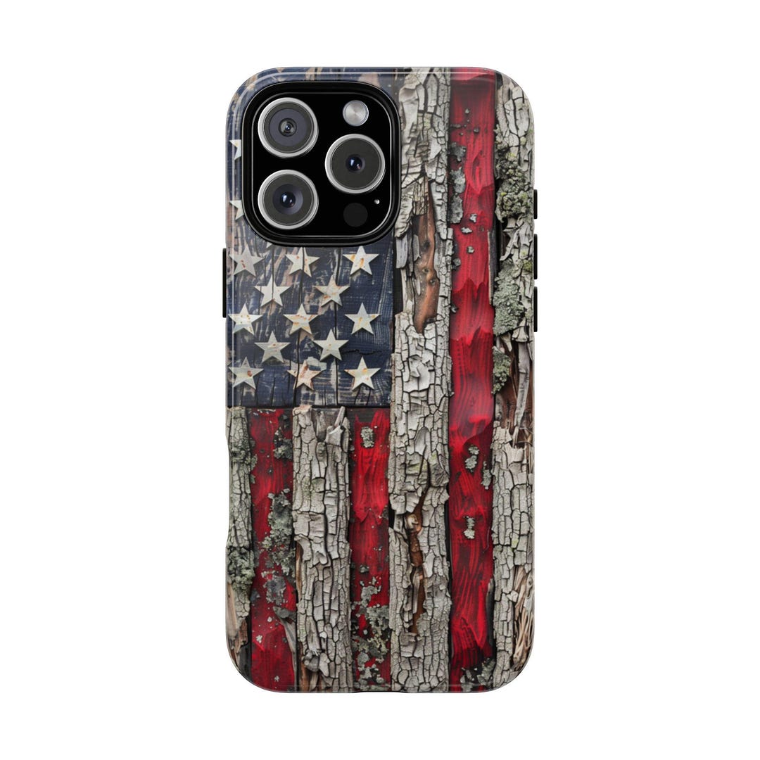USA America Flag Wood Rustic American Phone Case: Iphone, Galaxy, Pixel ...