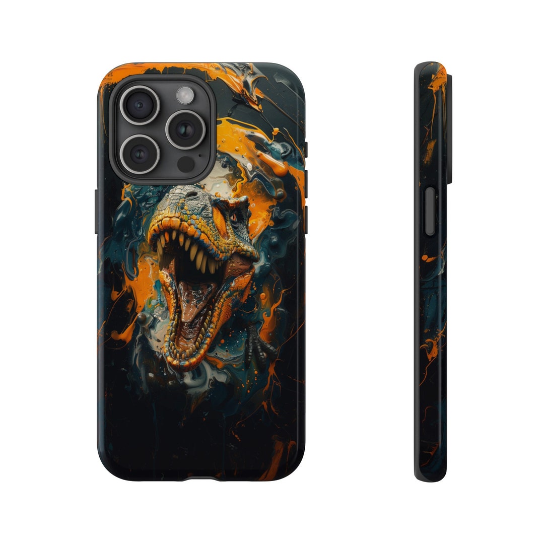 Tyrannosaurus T-rex Dino Yellow Hydro Dip - Phone Case for iPhone 16 ...