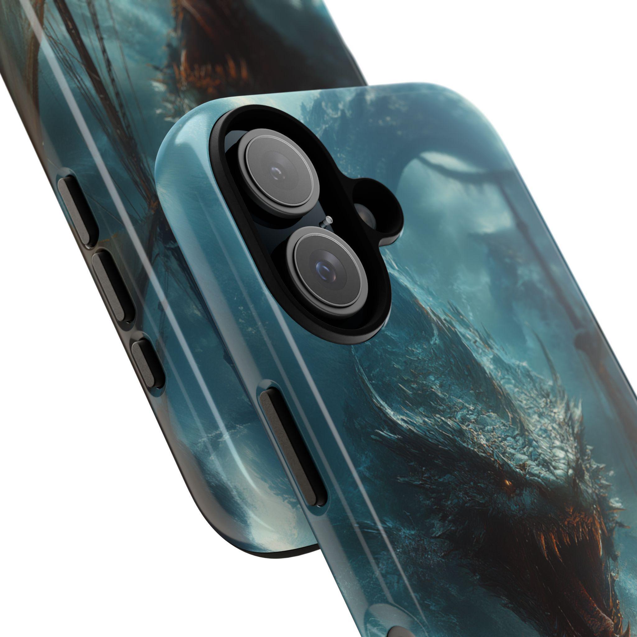 Sea Monster Dragon Serpent Ship Battle Phone Case: Magsafe Options ...