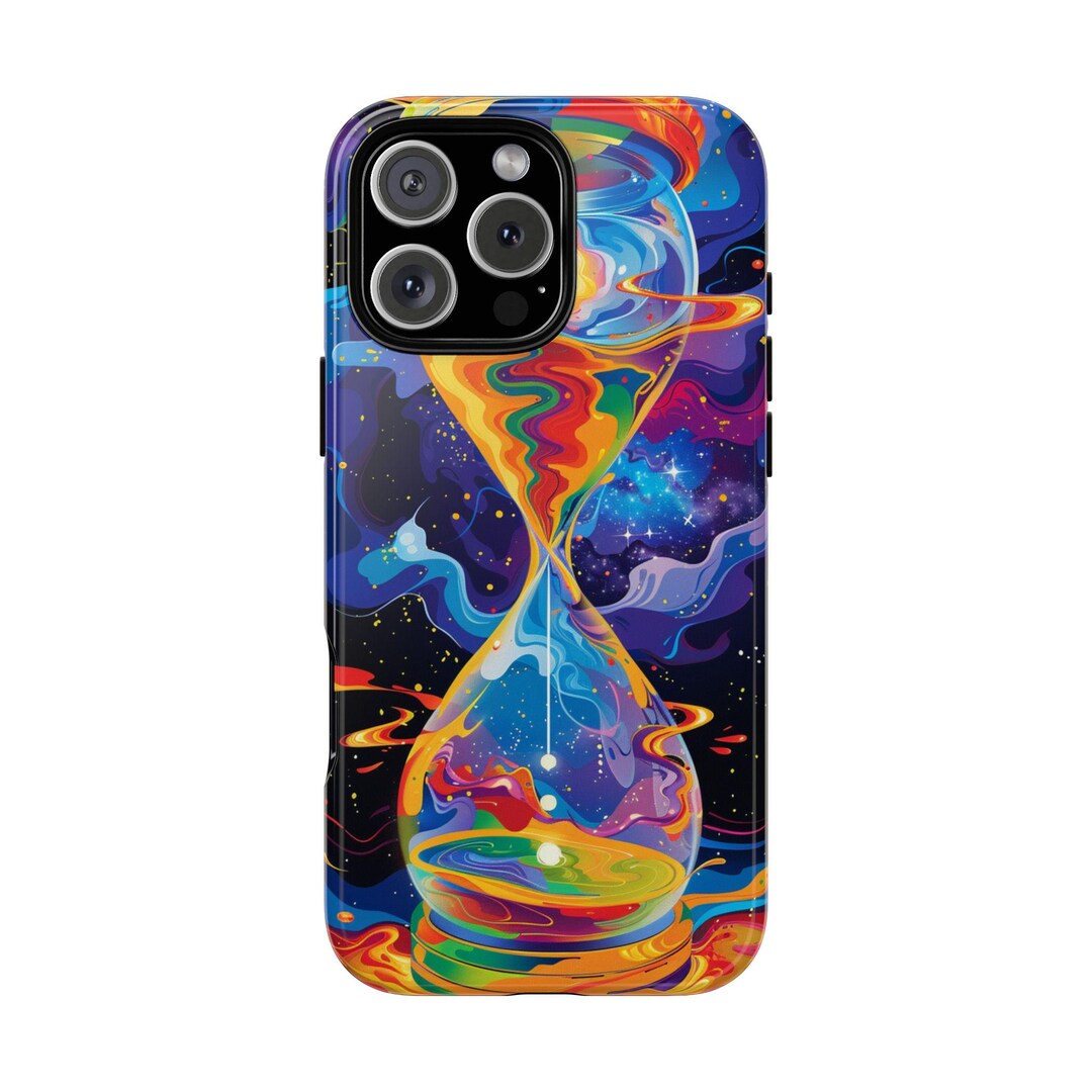 Abstract Trippy Hourglass Time Colorful Clock Artwork Phone Case for ...