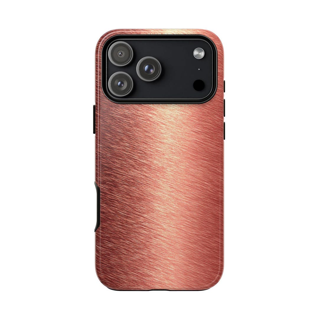 Rose Gold Brushed Metallic Sheen Phone Case for iPhone 17 17e 16 15 14 ...