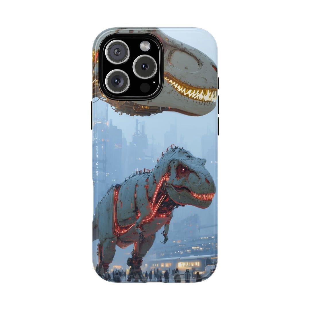 Cyber T-rex Robotic Dinosaurs Phone Case: Tough Cover for iPhone ...