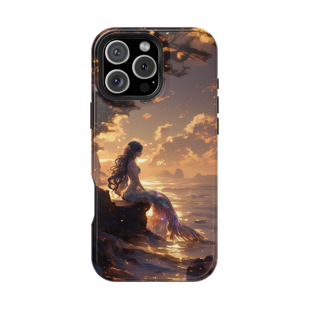 Mermaid Shimmering Scales Sunset Sea Phone Case: Iphone, Samsung Galaxy ...