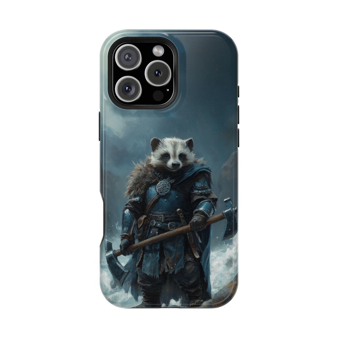 Viking Honey Badger Warrior Dual Axe Phone Case: iPhone, Samsung Galaxy ...