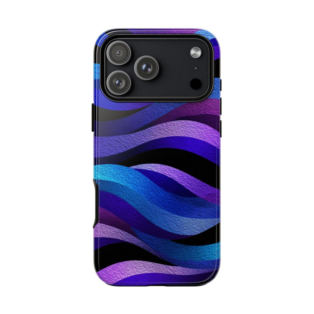 Neon Wave Purple Violet Pattern Phone Case: Iphone, Galaxy, Pixel ...