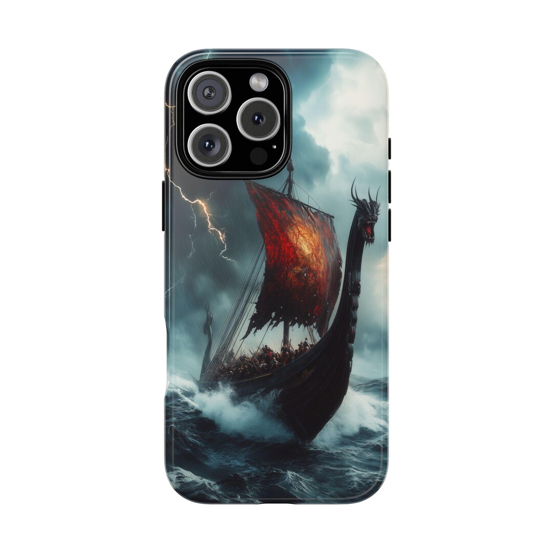 Legendary Viking Ship Turbulent Seas Storm Phone Case: Iphone, Galaxy ...