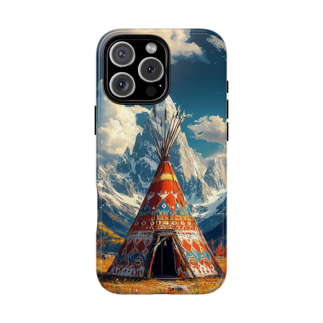 Native American Tipi Mountain Wilderness Phone Case - iPhone 17 Pro Max ...