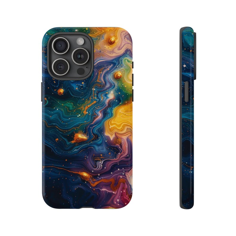 Vivid Blue Resin Marble Hydro Dip Phone Case | Iphone, Galaxy, Pixel ...
