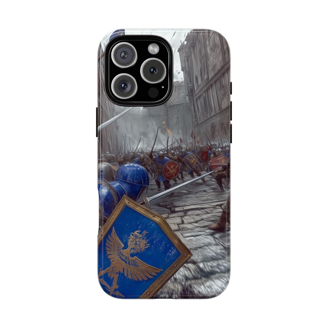 Blue Knights Warrior Medieval Battle Phone Case: Iphone, Galaxy, Pixel ...