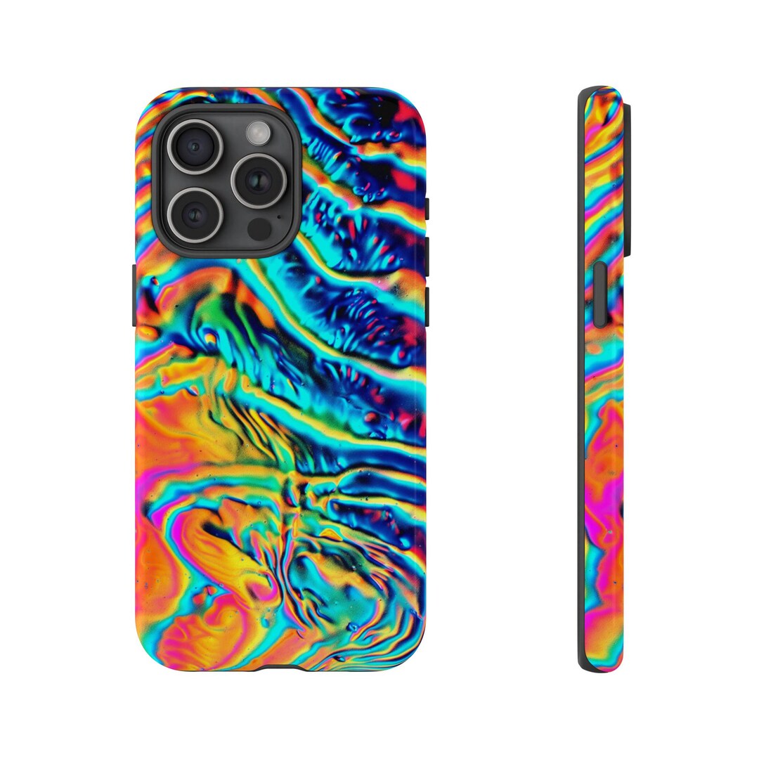 Iridescent Liquid Mercury Waves Hydro Dipped Tough Cover Phone Case for ...