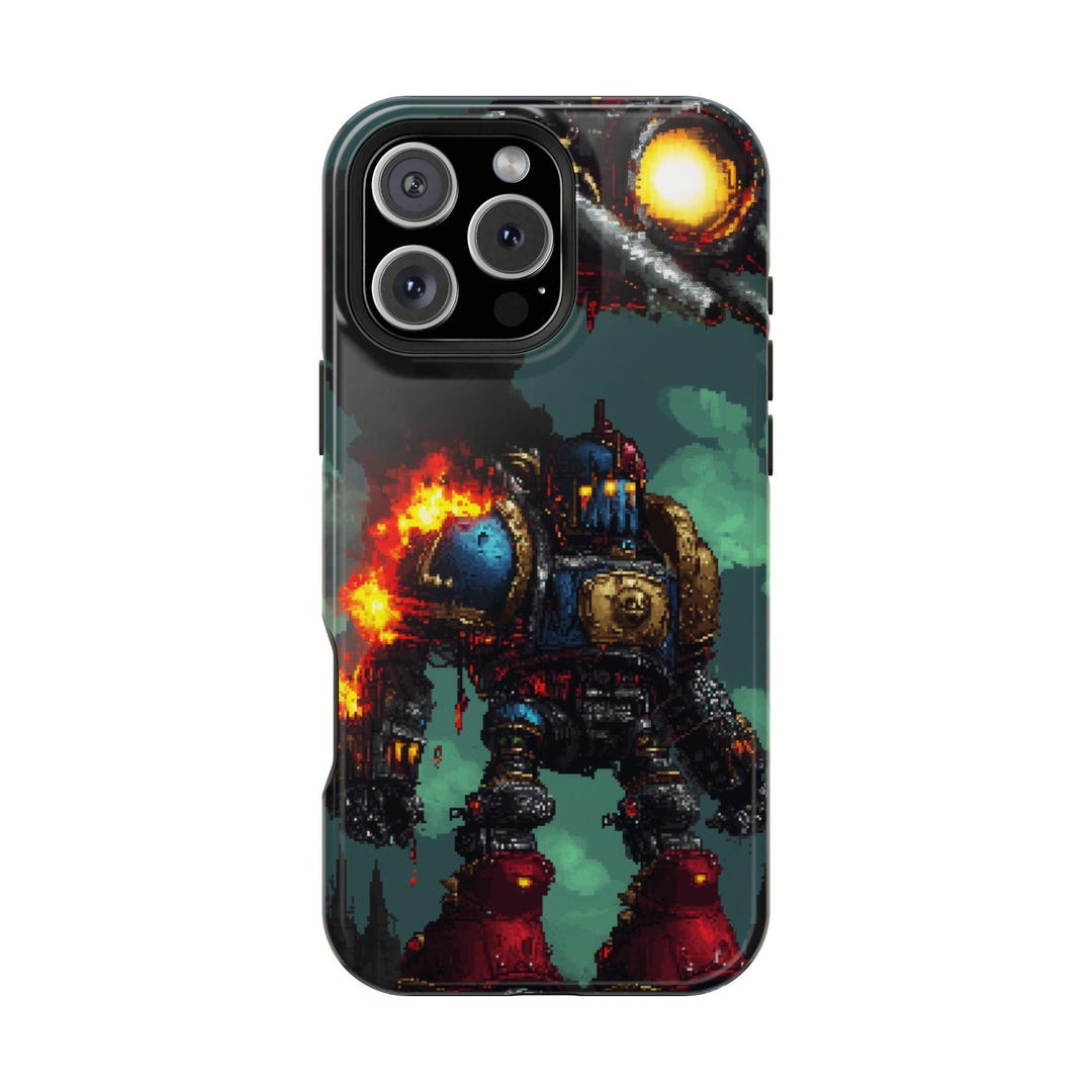 Retro 2 Bit Pixel Art Mech Robot for Gamers Phone Case - iPhone 17 Pro ...