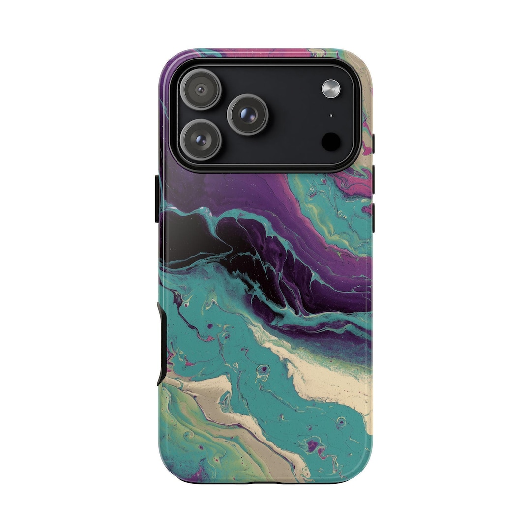 Teal Purple Marble Liquid Hydro Dip Phone Case: iPhone | Galaxy | Pixel ...