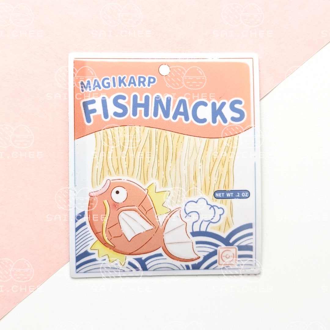 Magikarp Fish Snack Sticker Waterproof Vinyl Sticker - Etsy