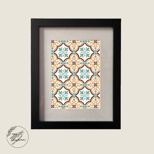 Maltese Tile Art Print | Mediterranean Inspired Decor (digital Download ...