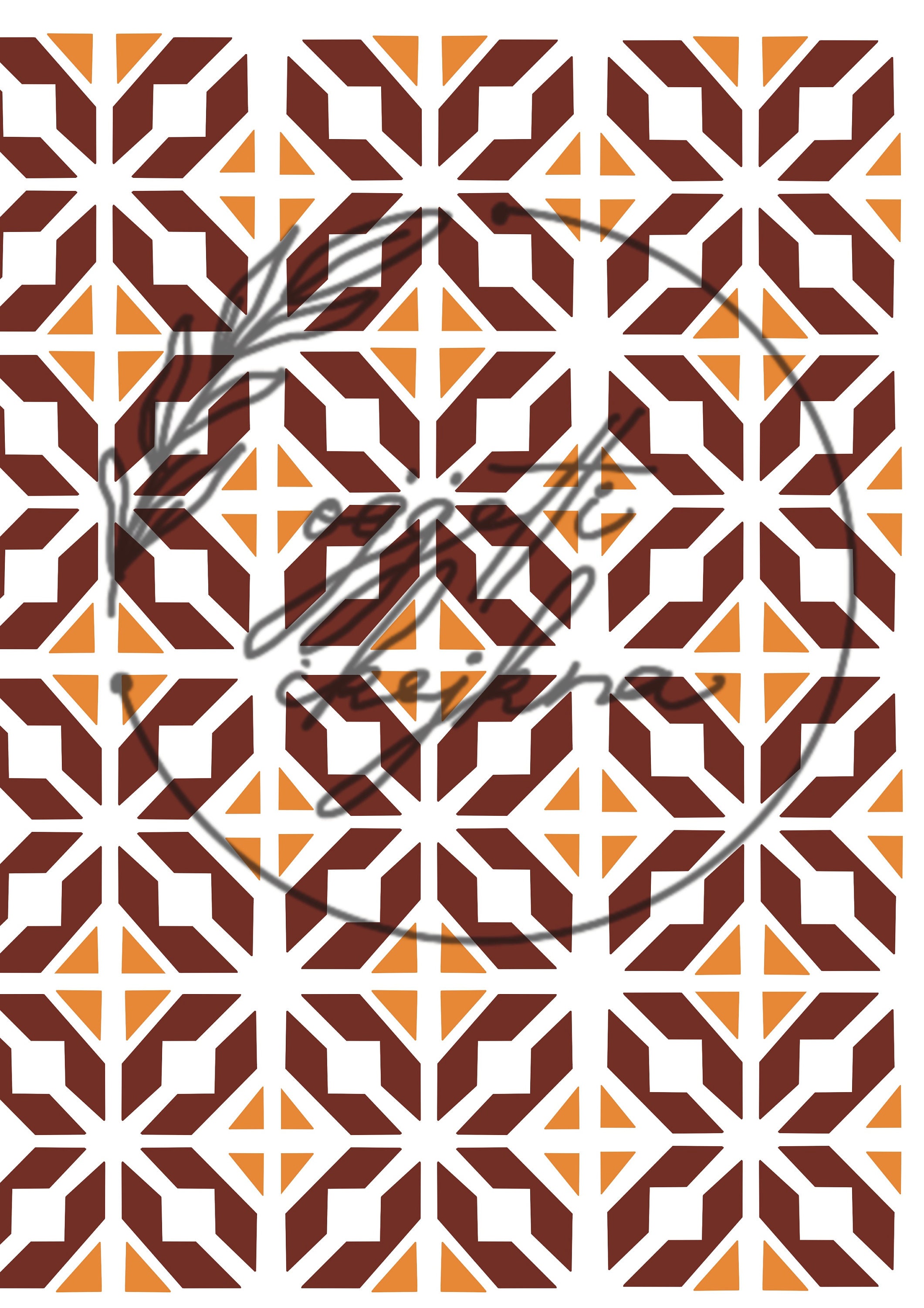 Decor Wall Art Original Sicilian Tile Digital Drawing - Etsy