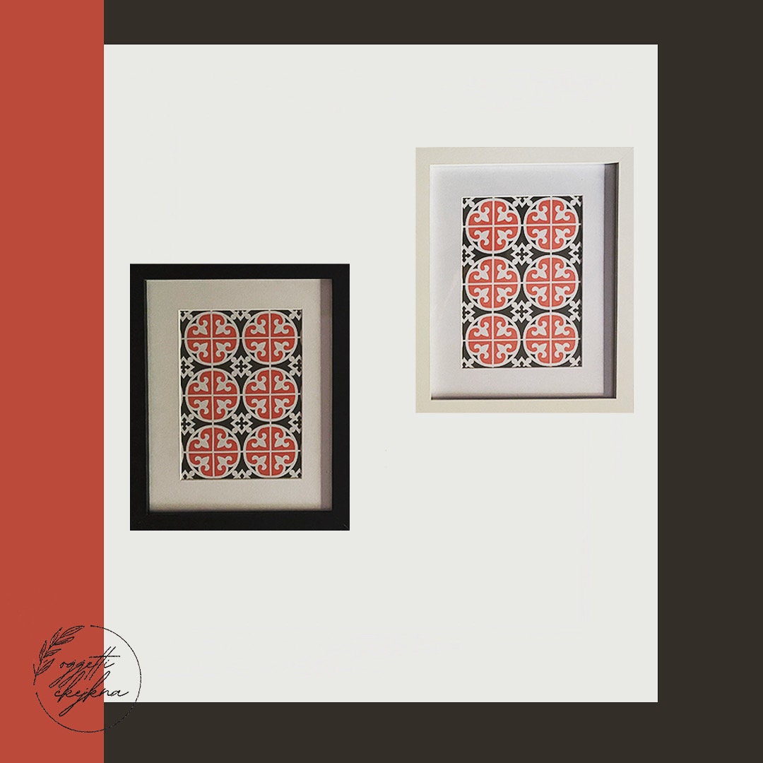Maduma Tile Maltese Black and Red - Etsy