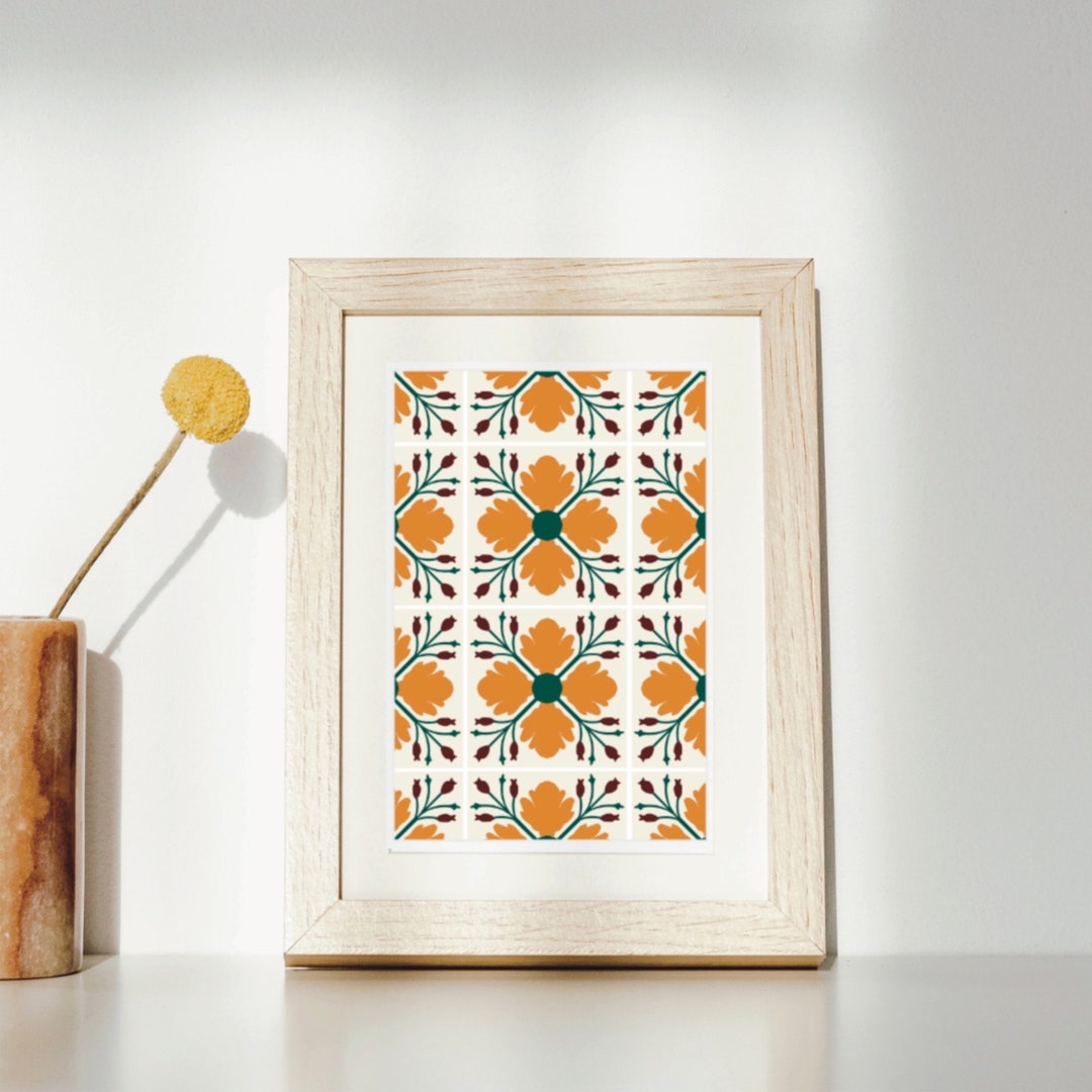 Maltese Tile Art Print | Mediterranean Inspired Decor (digital Download ...