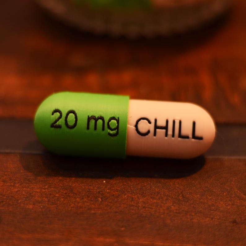 Pill Capsule Fidget Toy – Clicky Handheld Stress Relief Stim Toy – "20 ...