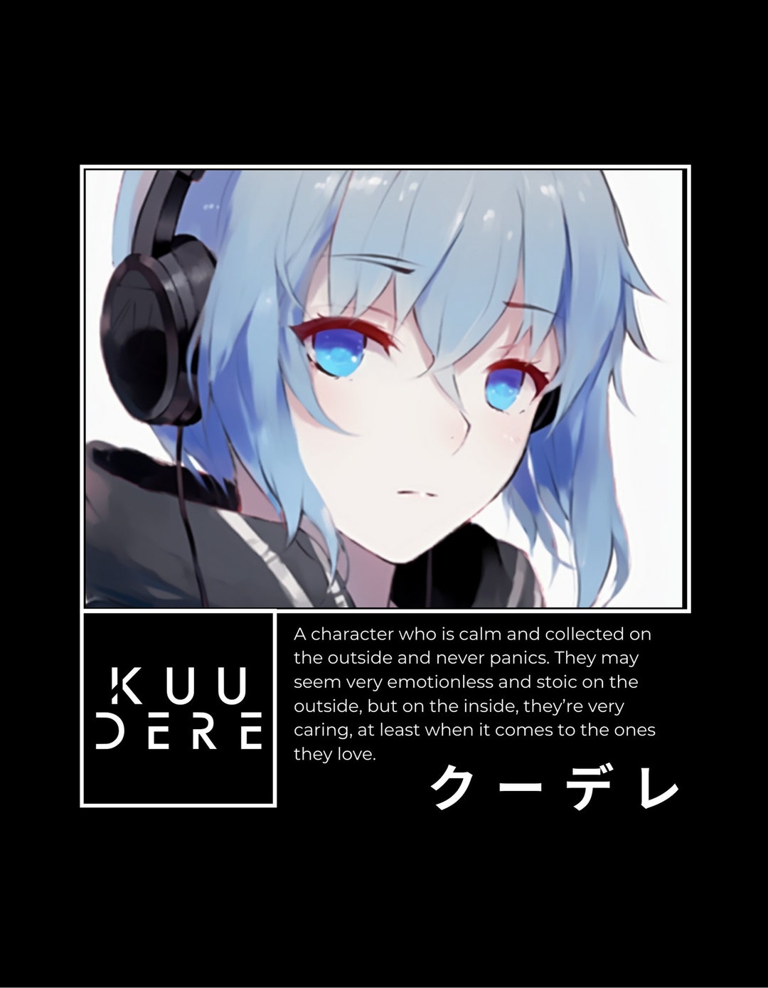 Kuudere, Anime Girl Kuudere Japanese Girl Kawaii, Anime Shirt ...