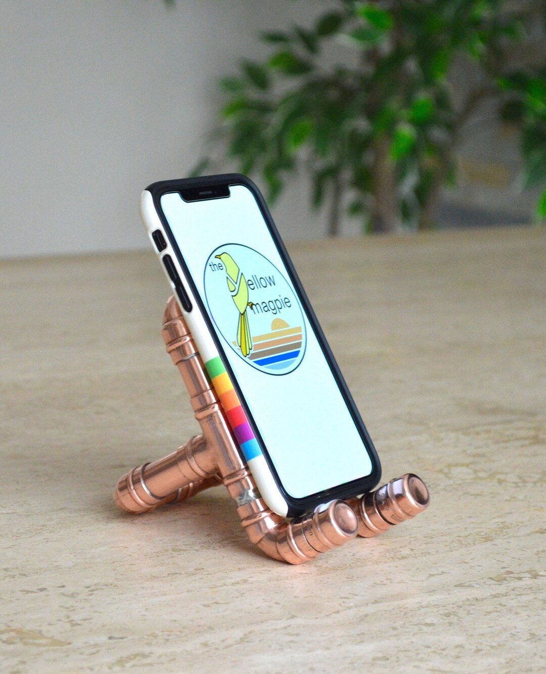 Mobile Phone Stand in Copper. Mobile Phone Holder to Charge - Etsy