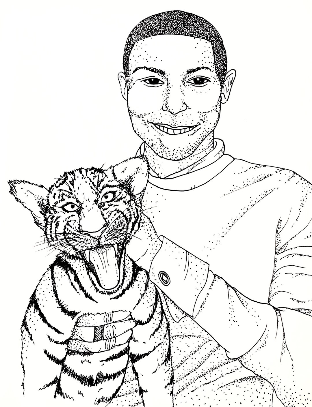 Pharrell Williams & Tiger Graphic - Etsy