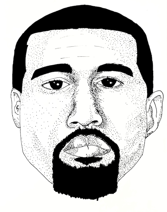 Kanye West Line Drawing