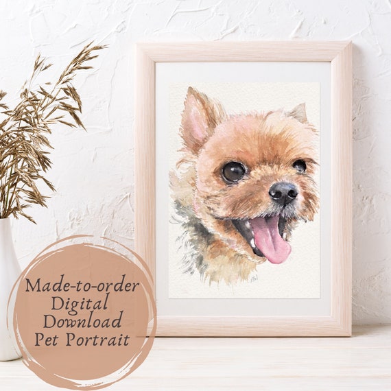 Pet Portraits Art & Collectibles DIGITAL DOWNLOAD. Hand-painted ...