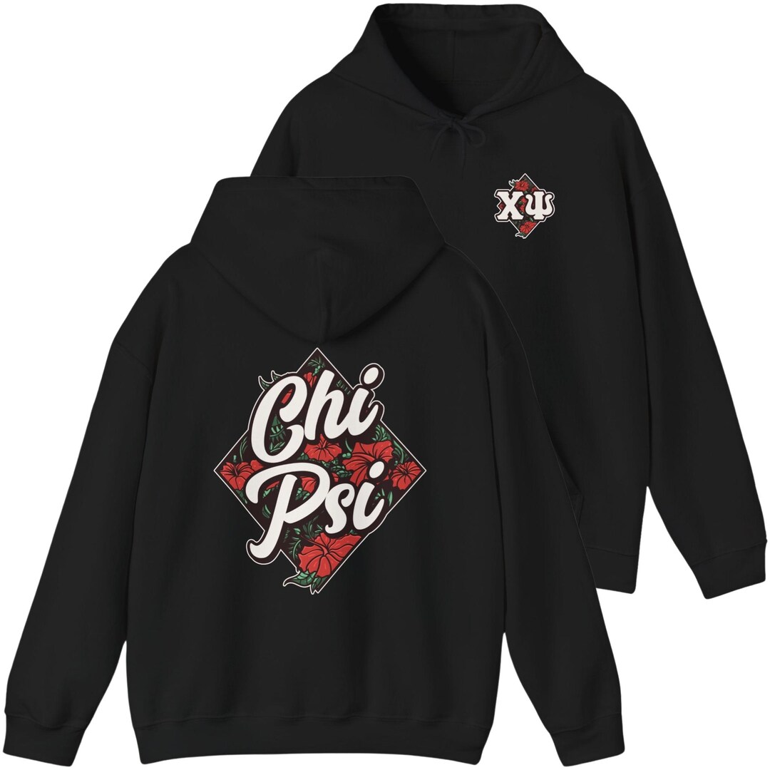 Chi Psi Graphic Hoodie | Aloha - Etsy