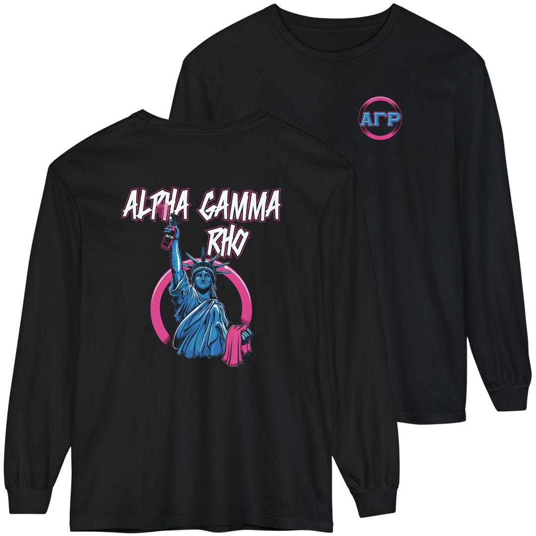 Alpha Gamma Rho Graphic Long Sleeve Liberty Rebel - Etsy